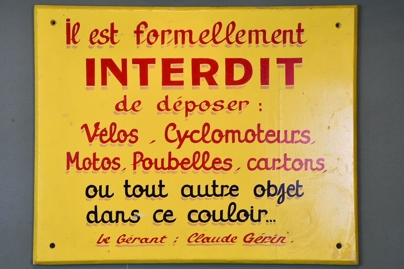 Vintage French sign – Chez Pluie