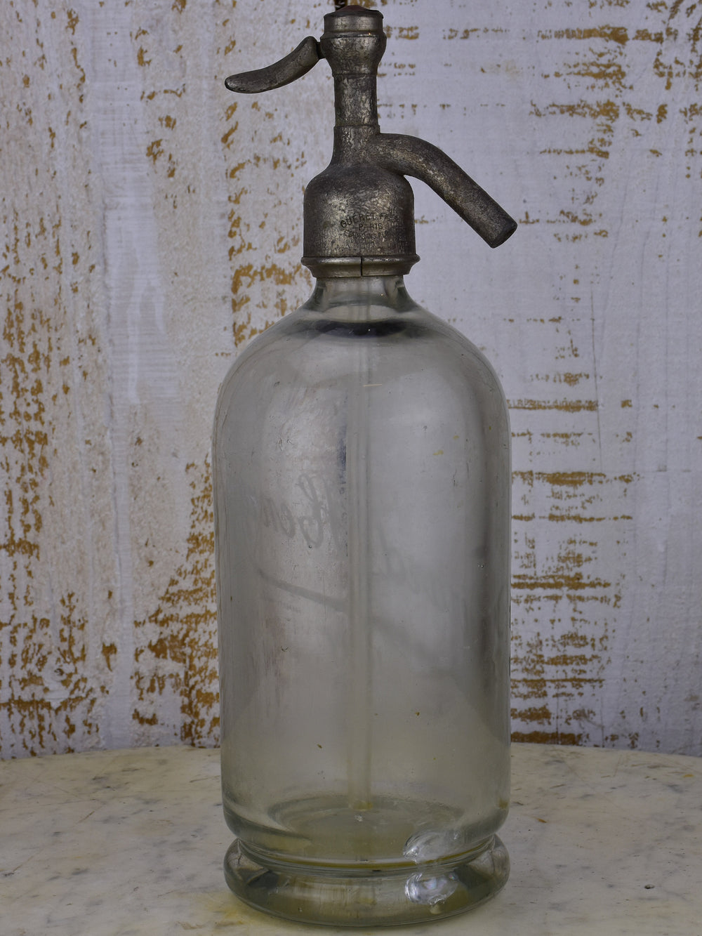 Antique French Seltzer bottle - grey