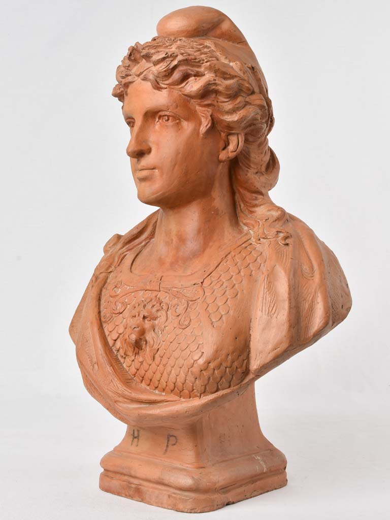 Clay portrait bust of Marianne - early 20th century 22" – Chez Pluie
