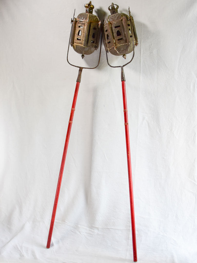 Pair of 18th-century Venetian processional church lanterns – Chez Pluie