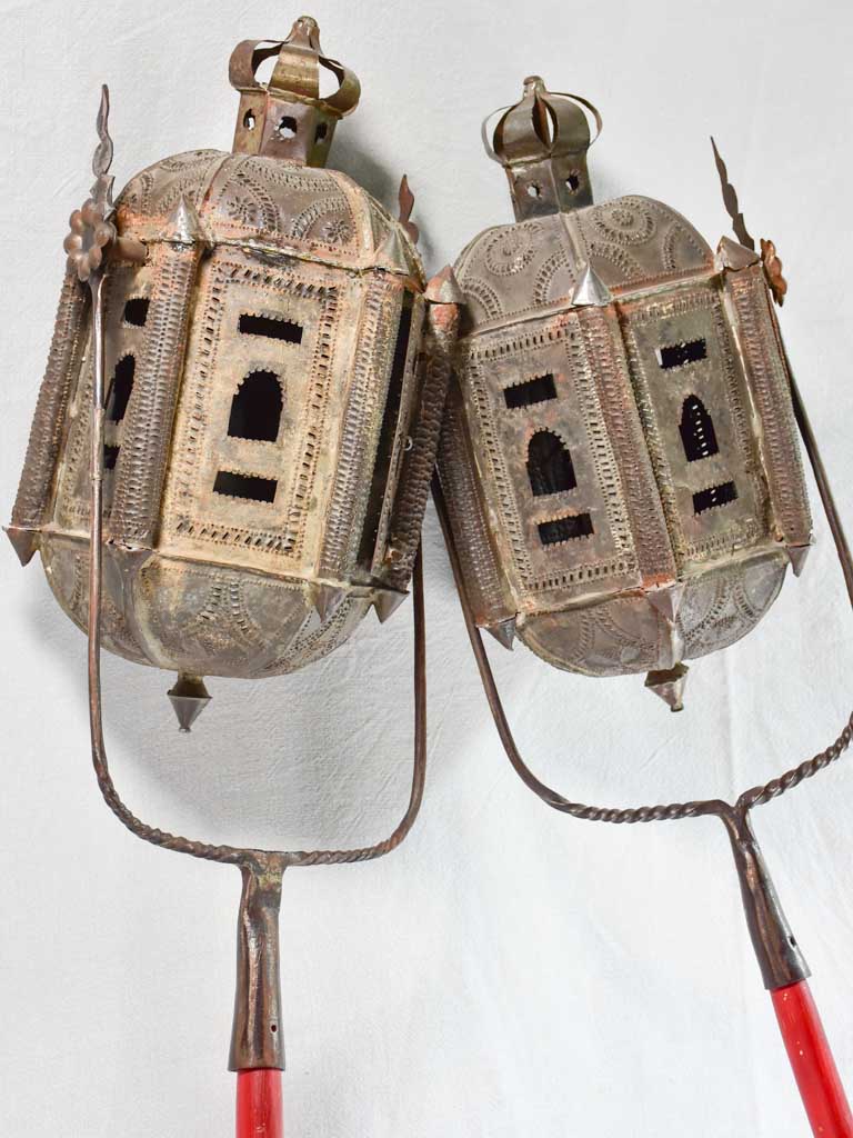 Pair of 18th-century Venetian processional church lanterns – Chez Pluie