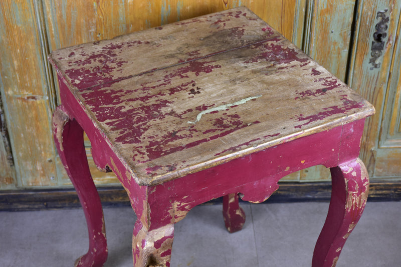 Antique Chinese side table with red patina – Chez Pluie