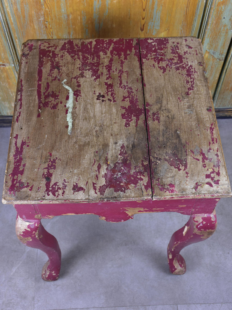 Antique Chinese side table with red patina – Chez Pluie