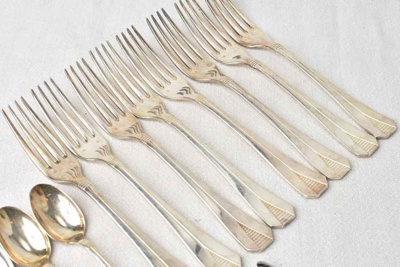 Antique Christofle flatware - Art Deco w/ geometric motif – Chez Pluie