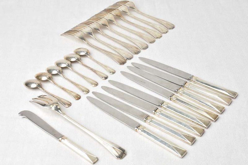 Antique Christofle flatware - Art Deco w/ geometric motif – Chez Pluie