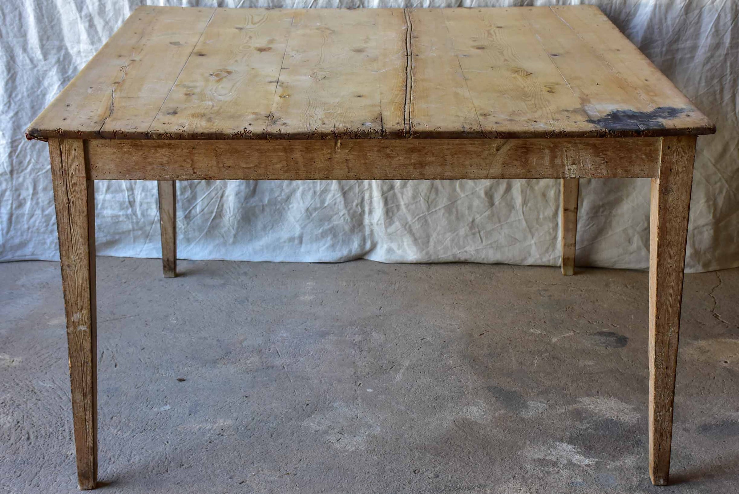 Large rustic farmhouse garden table - square