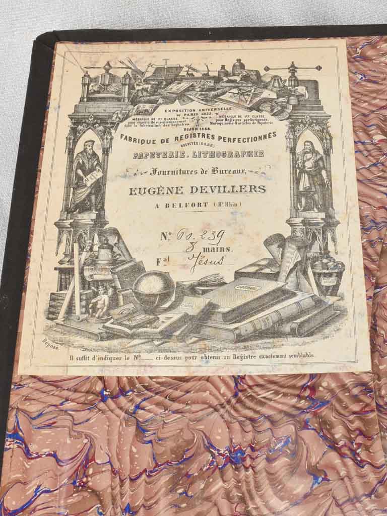 Two large antique French accounting ledger books – Chez Pluie