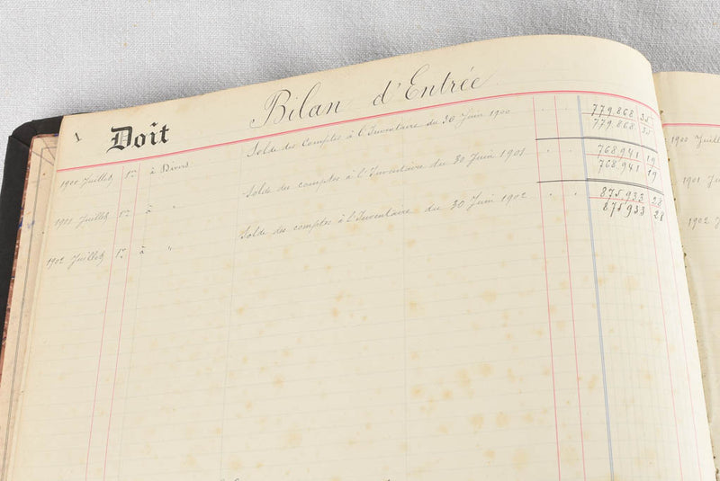 Two large antique French accounting ledger books – Chez Pluie