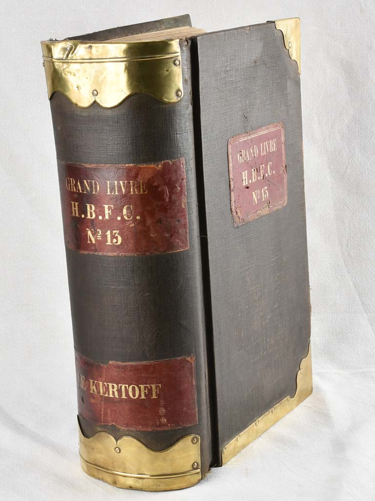 Two large antique French accounting ledger books – Chez Pluie