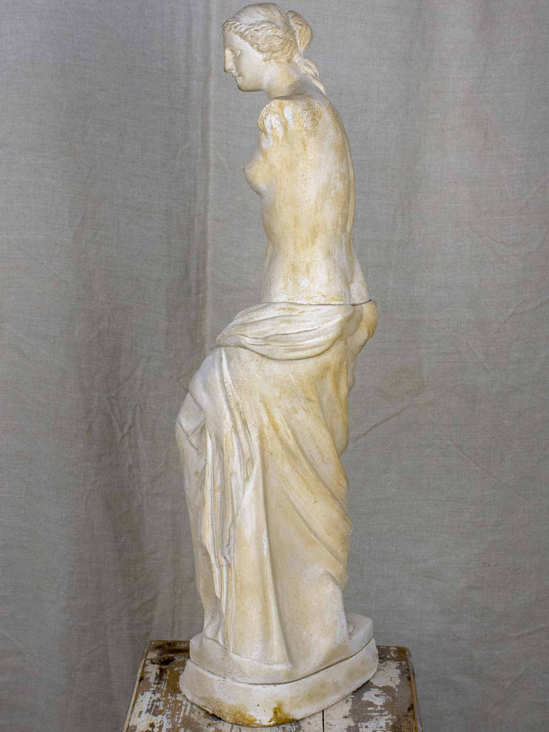 Figurative French plaster sculpture of a woman – Chez Pluie