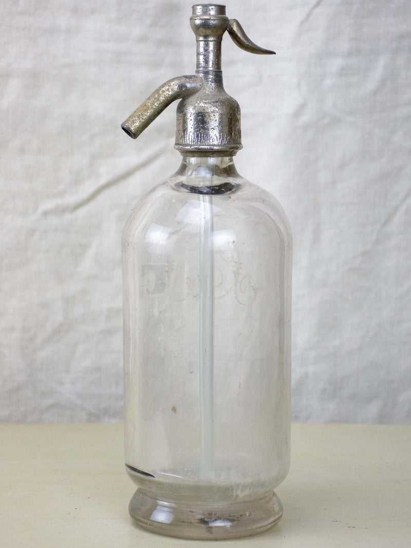 Antique French Seltzer bottle - clear – Chez Pluie