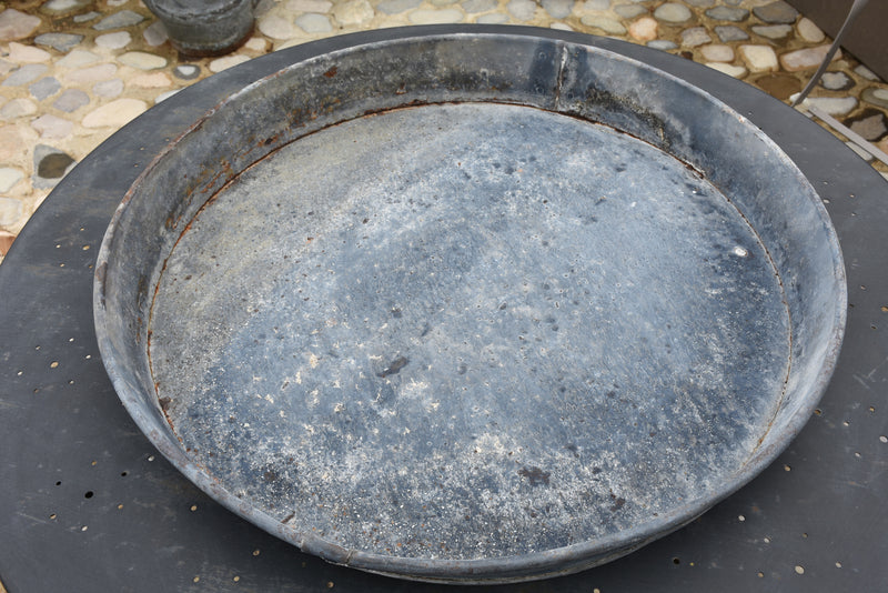 Large French zinc dishes – Chez Pluie