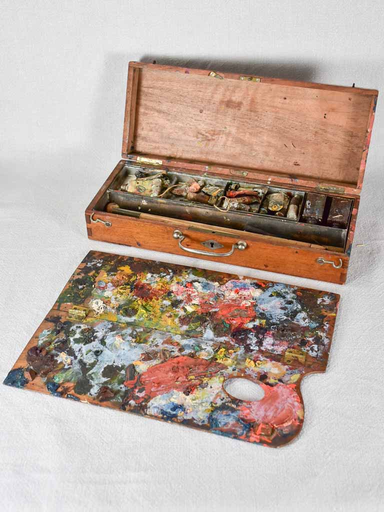 Antique French artist's paint box