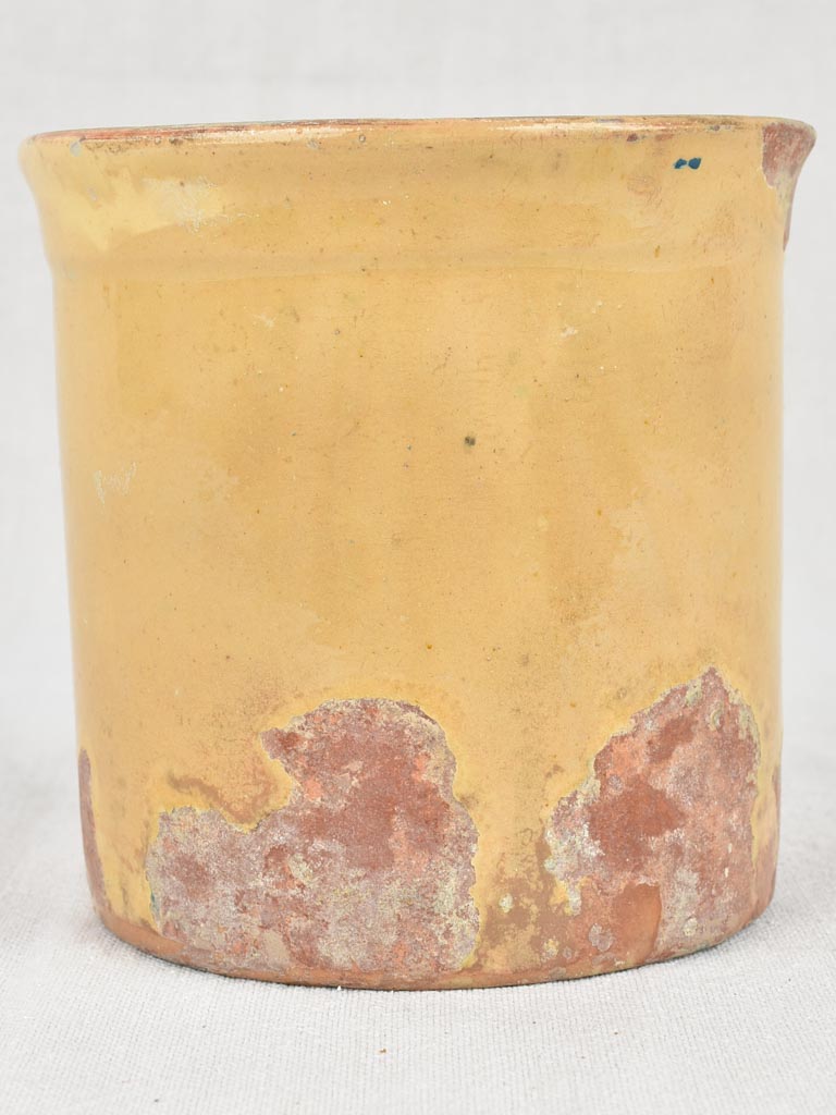 Antique French preserving pot with yellow glaze - medium 5½" – Chez Pluie