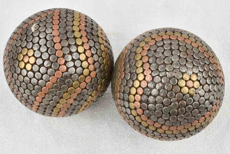 3 pairs of 19th century French petanque balls - 4" – Chez Pluie