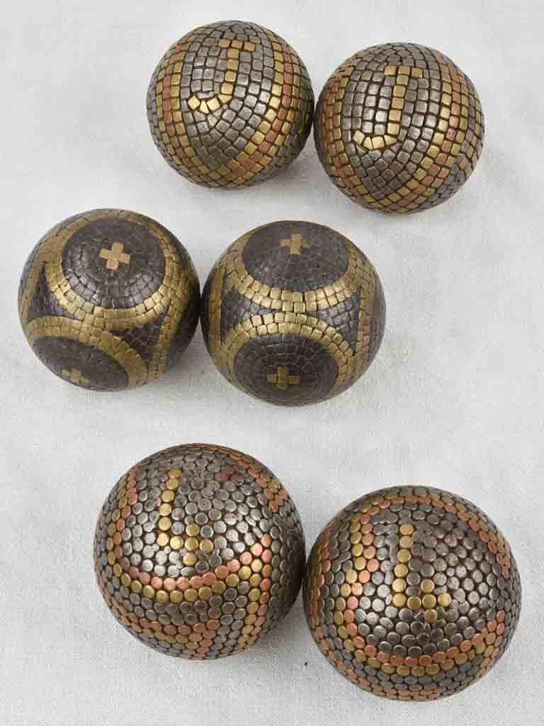 3 pairs of 19th century French petanque balls - 4" – Chez Pluie