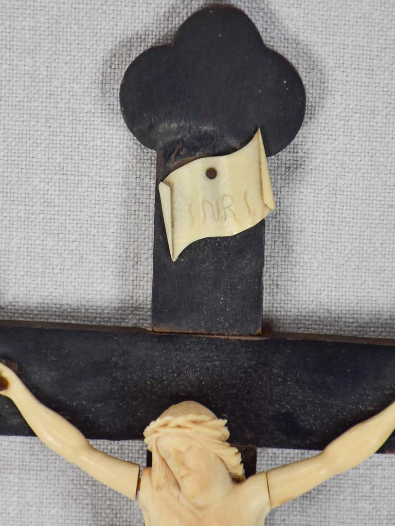 17th-century French Crucifix figure - ebony and ivory 17" – Chez Pluie