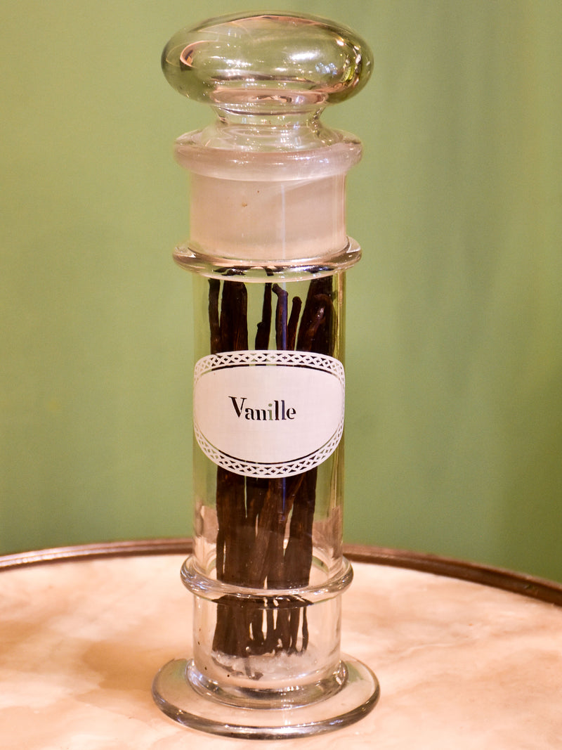 Antique French vanilla jar with lid – Chez Pluie