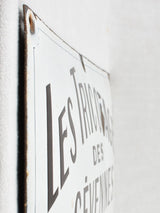 Large Antique French enamel shop sign ‘Les Tricotages des Cevennes ...