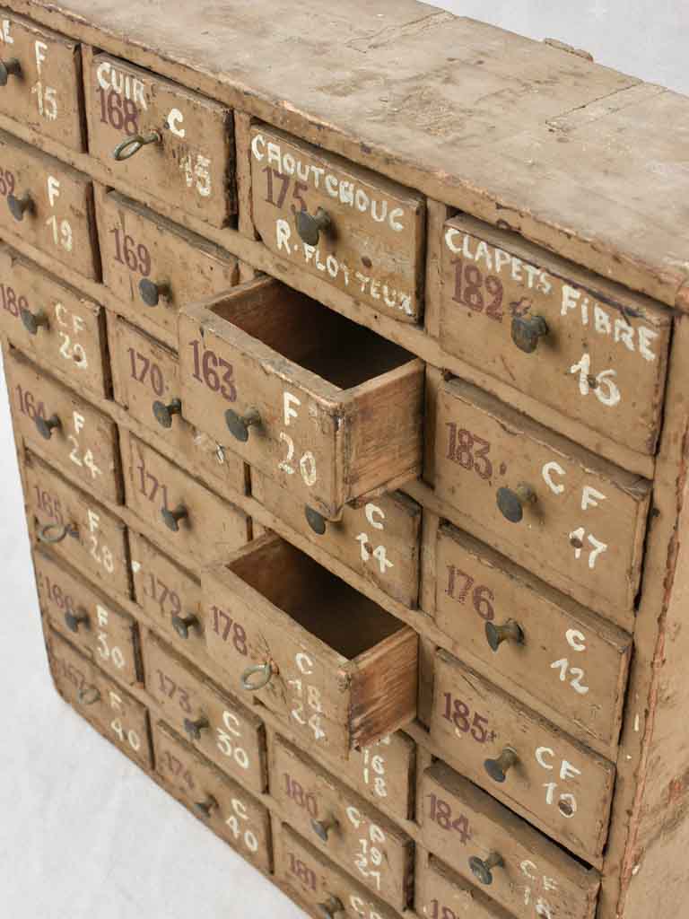 Chest of 28 miniature drawers - 1940s French - 19¼" – Chez Pluie