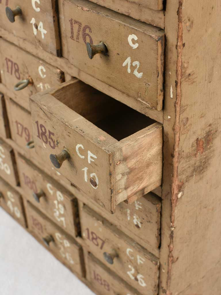 Chest of 28 miniature drawers - 1940s French - 19¼" – Chez Pluie