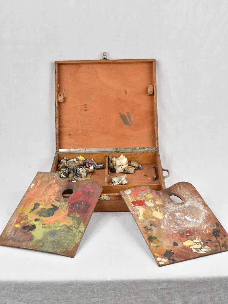 Antique artist's painting box - plein air 15¾" – Chez Pluie