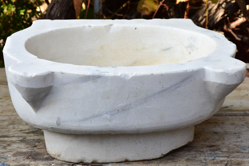 Antique Italian marble baptismal font - large – Chez Pluie