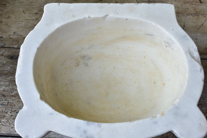 Antique Italian marble baptismal font - large – Chez Pluie