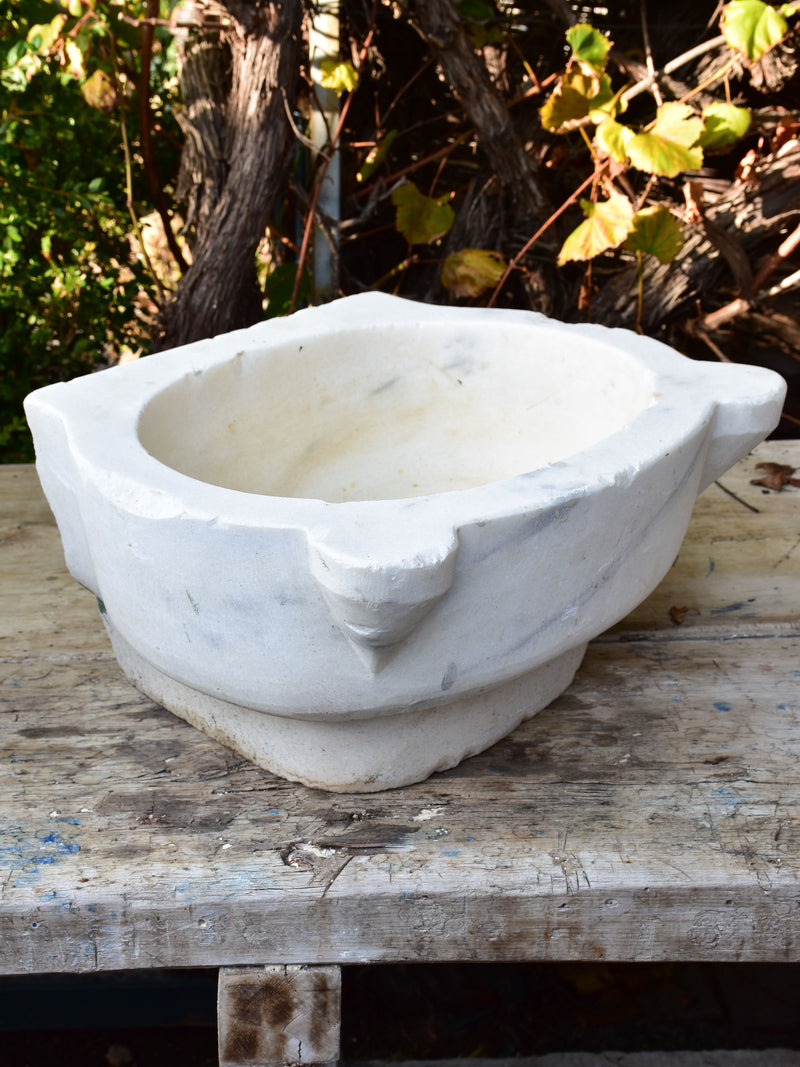 Antique Italian marble baptismal font - large – Chez Pluie