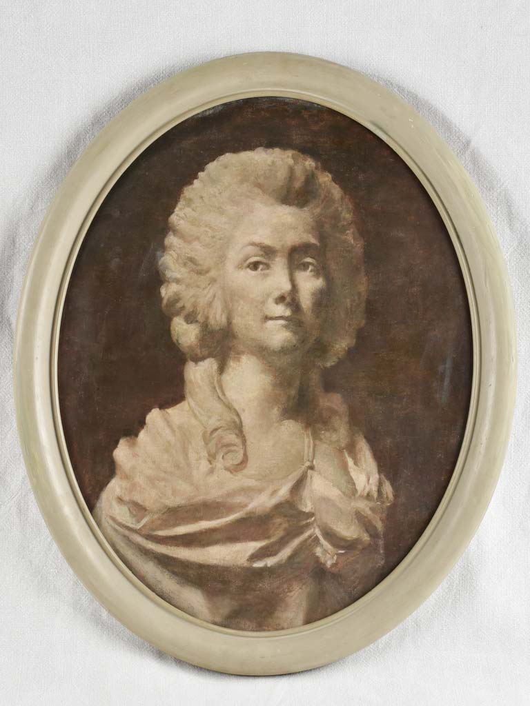 Pair of 19th century oval portraits 25½" – Chez Pluie