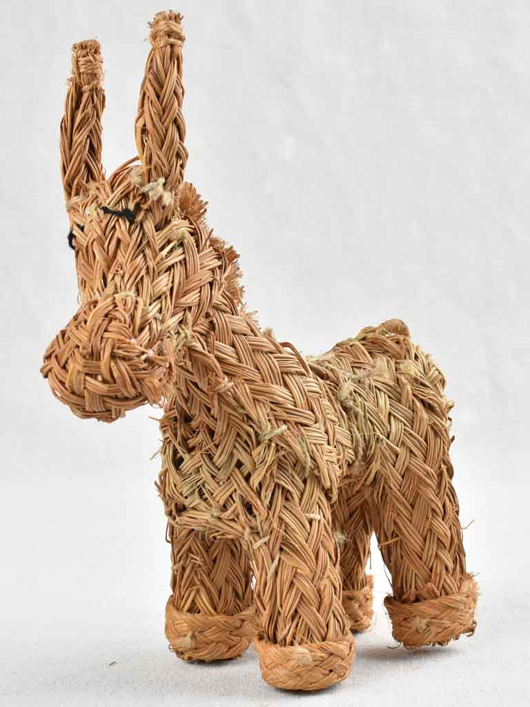 Small Vintage straw sculpture of a donkey 9¾" – Chez Pluie