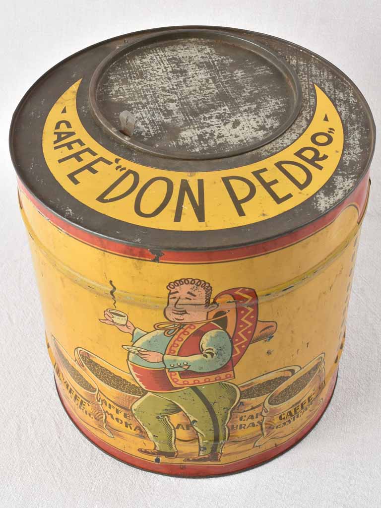 Large antique Italian coffee tin 11¾" – Chez Pluie
