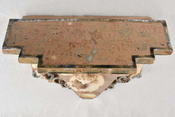 Handmade ceramic wall bracket console 19"