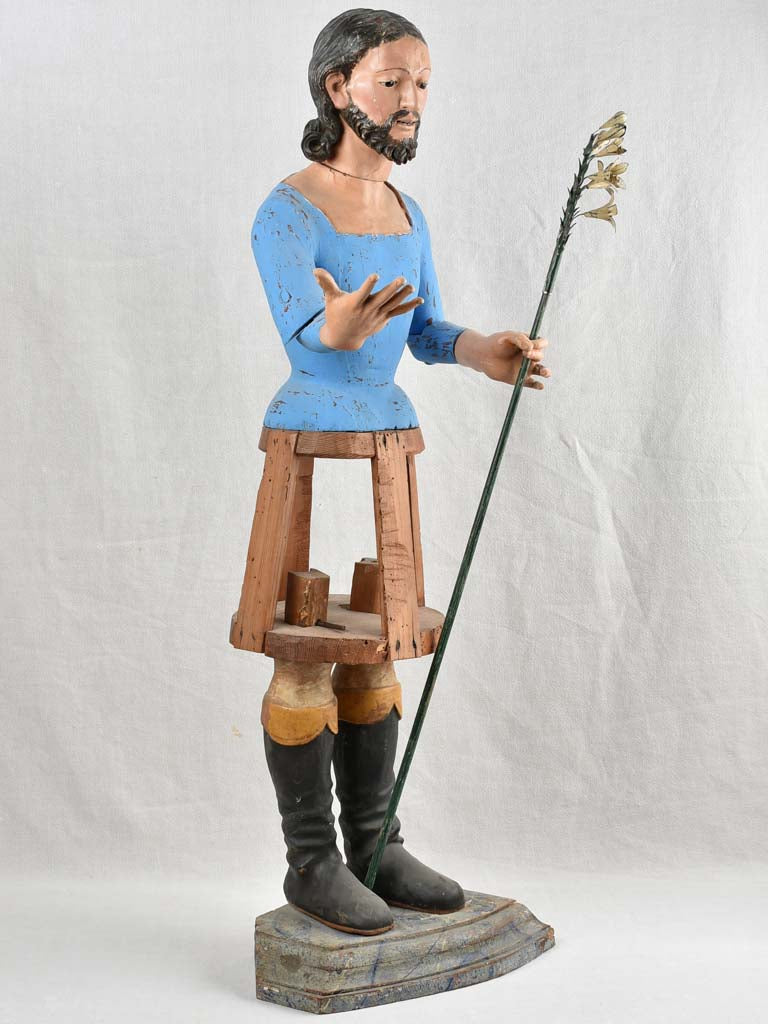 18th-century Capipote sculpture of Saint Joseph 45¼" – Chez Pluie