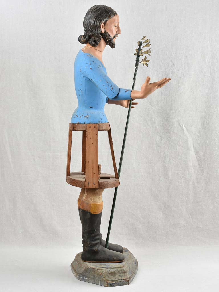 18th-century Capipote sculpture of Saint Joseph 45¼" – Chez Pluie