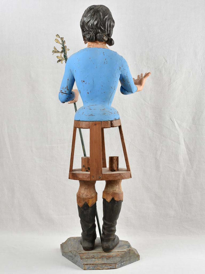 18th-century Capipote sculpture of Saint Joseph 45¼"