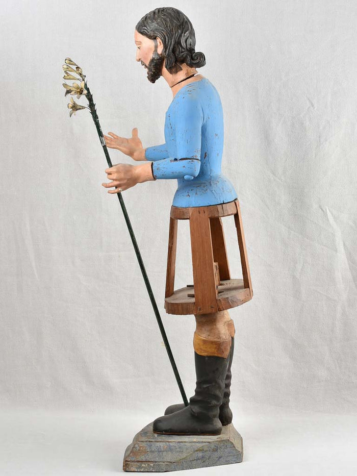 18th-century Capipote sculpture of Saint Joseph 45¼"