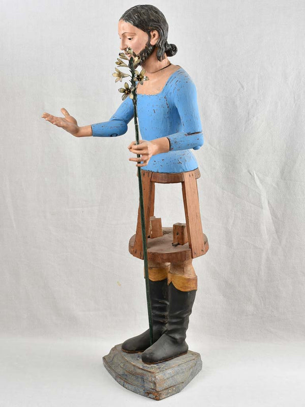 18th-century Capipote sculpture of Saint Joseph 45¼"