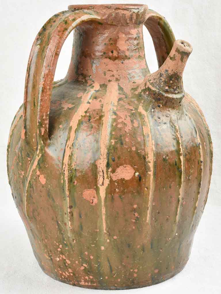 Rustic 19th century walnut oil pitcher 15" – Chez Pluie