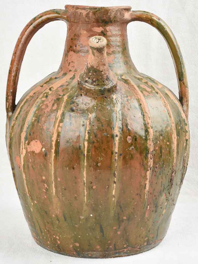 Rustic 19th century walnut oil pitcher 15" – Chez Pluie