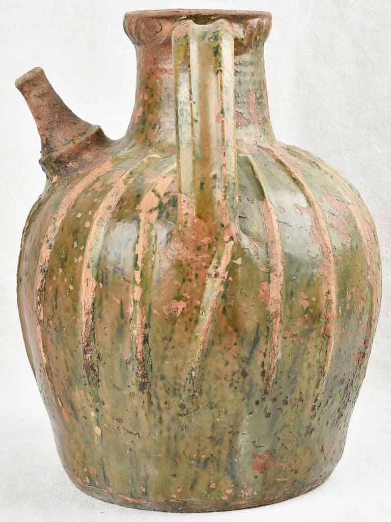 Rustic 19th century walnut oil pitcher 15" – Chez Pluie