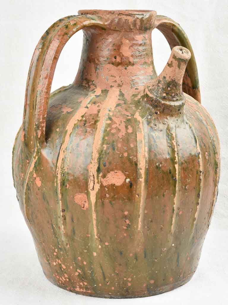 Rustic 19th century walnut oil pitcher 15" – Chez Pluie