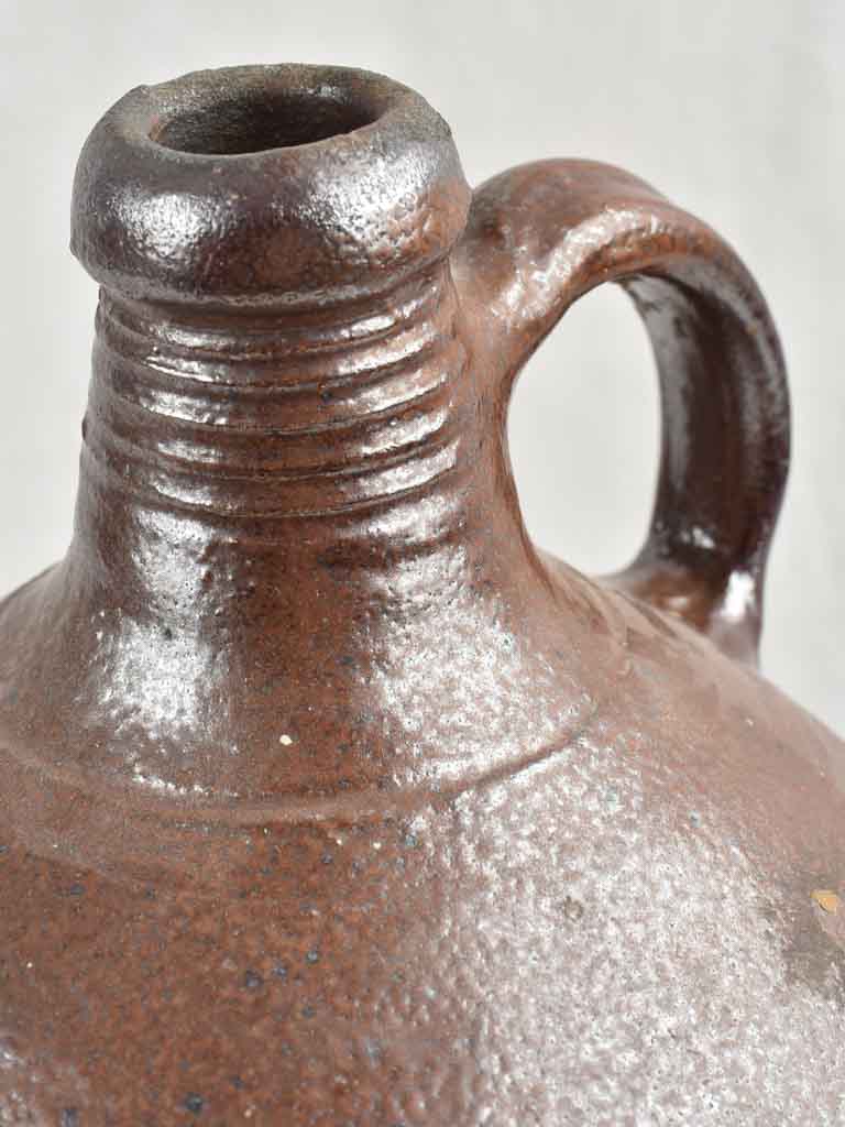19th century French vinegar jug w/ brown glaze 13½" – Chez Pluie