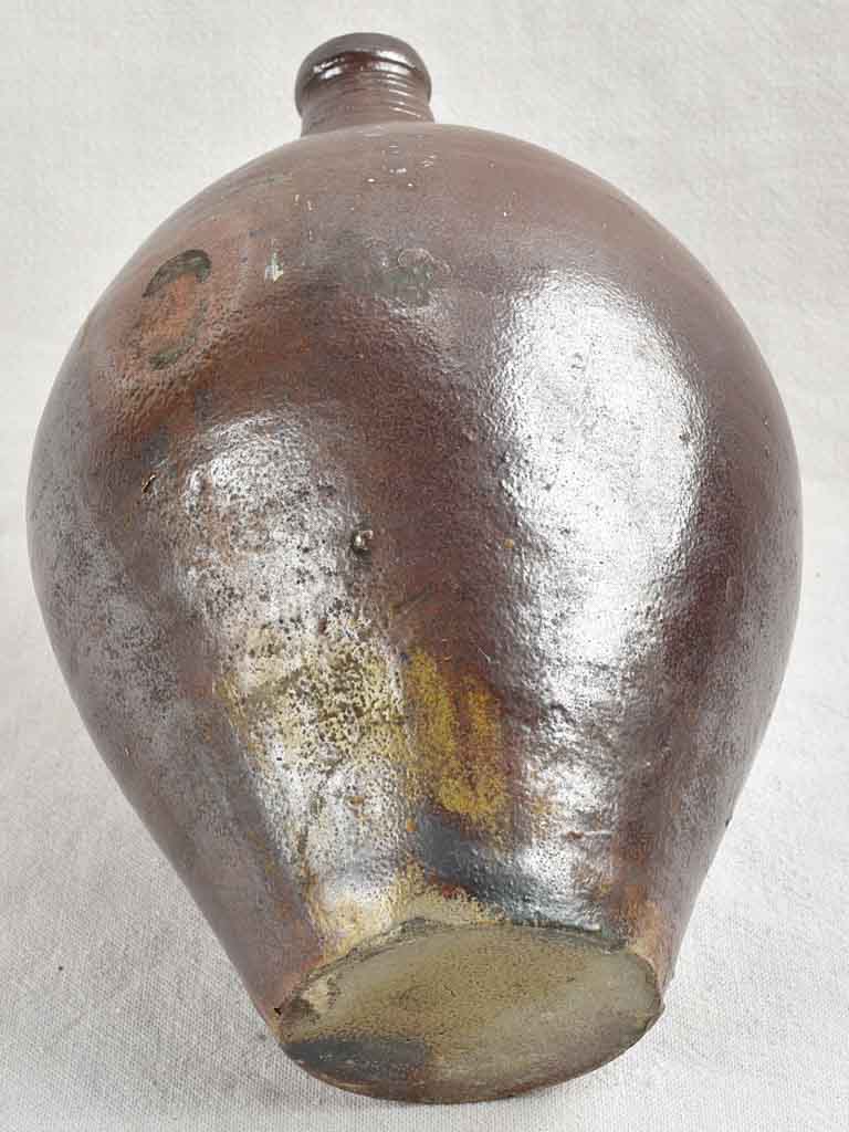 19th century French vinegar jug w/ brown glaze 13½" – Chez Pluie