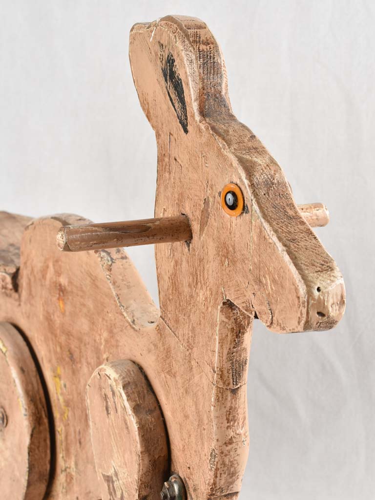 Vintage mechanical kangaroo toy - wooden – Chez Pluie