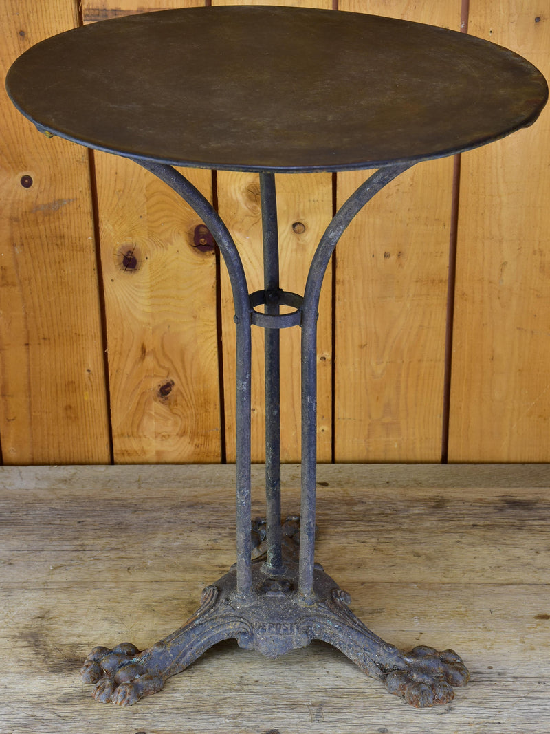 Small antique French garden table - round – Chez Pluie