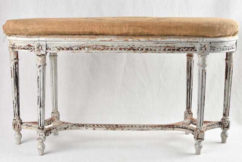 Louis XVI bench with sacking upholstery 39½" – Chez Pluie