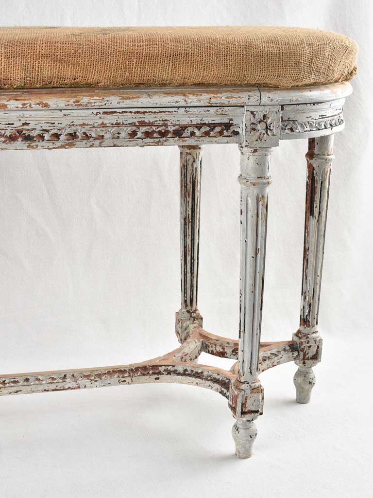 Louis XVI bench with sacking upholstery 39½" – Chez Pluie