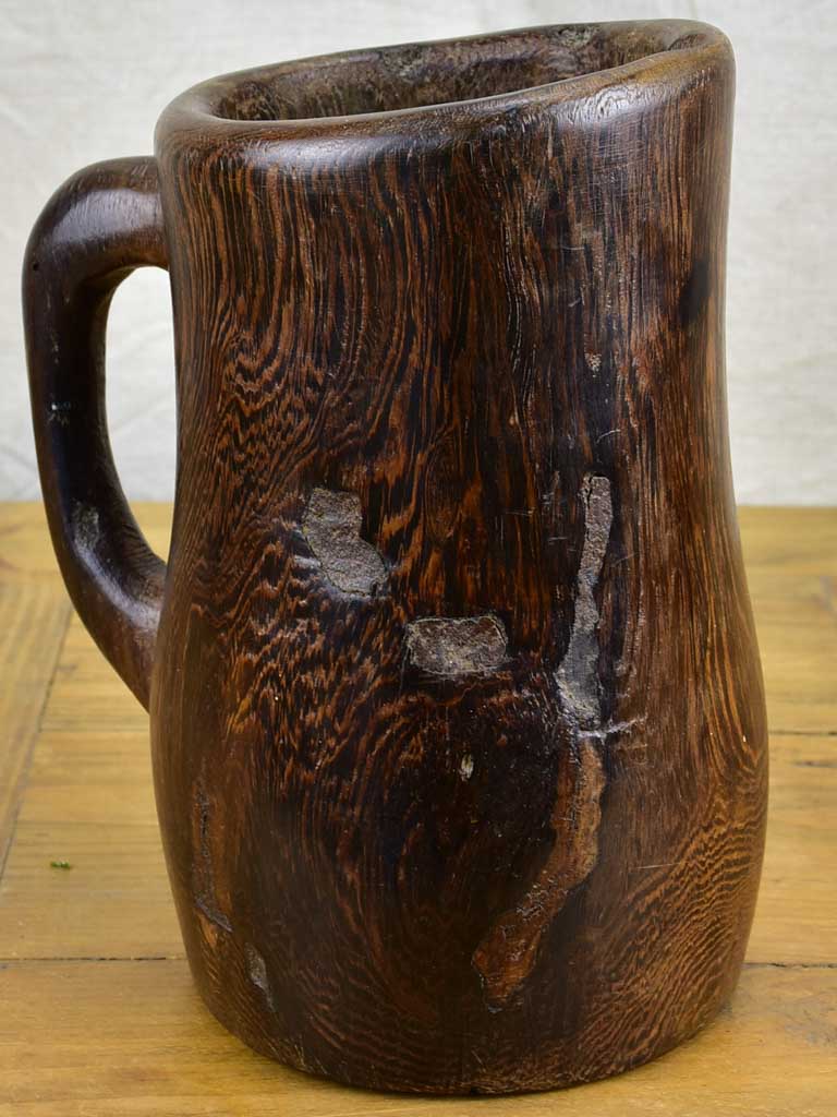 Primitive carved wooden pitcher – Chez Pluie