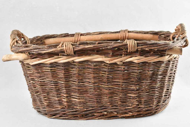 Large French wicker harvest basket – Chez Pluie